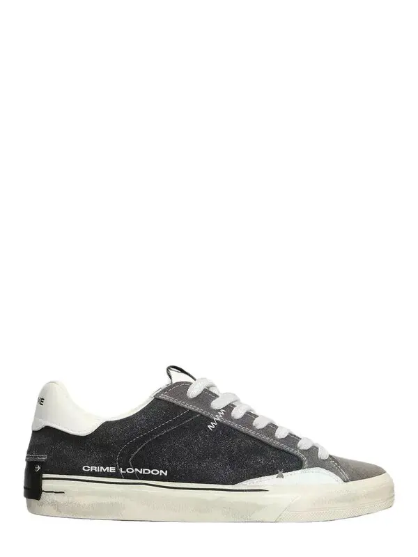 CRIME LONDON Deconstructed Distressed-effect Panelled Sneakers - Grey