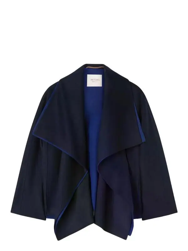 RETORI Double Shawl Collar Jacket - Blue