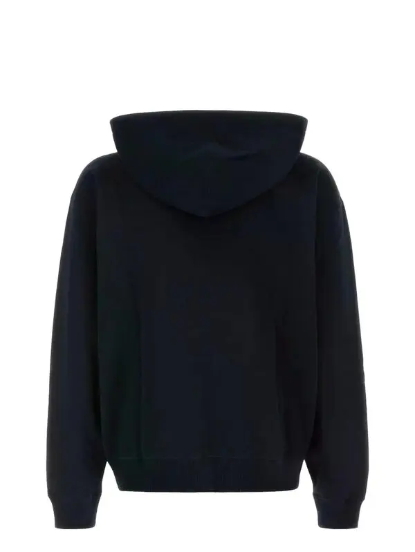 JIL SANDER Zip-up Drawstring Hoodie - Blue