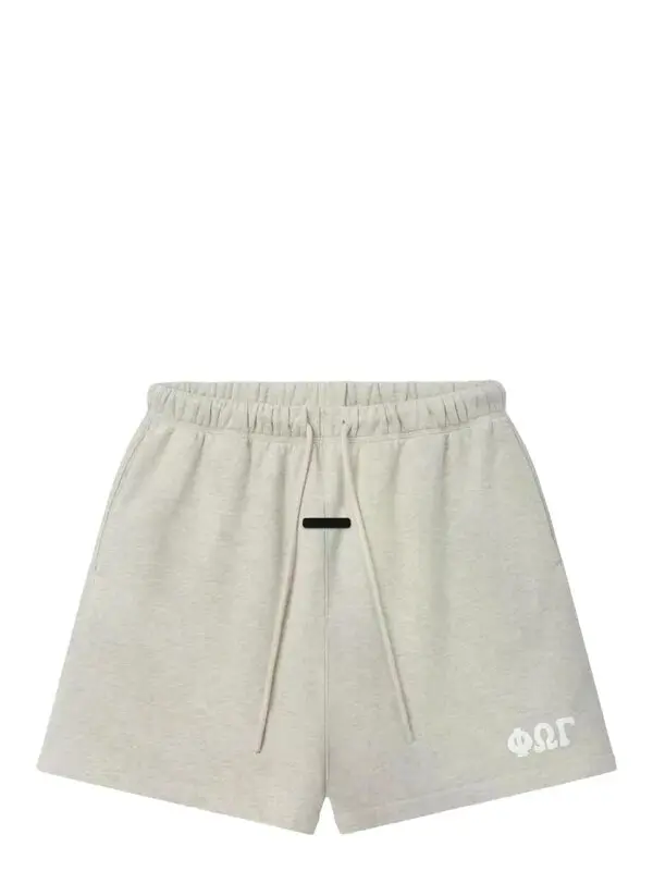 Fear Of God Logo Print Drawstring Shorts - Grey