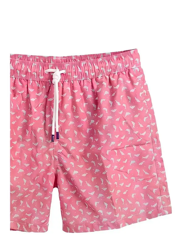 Fedeli Dolphin Print Swim Shorts - Pink