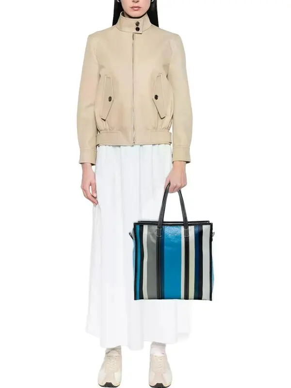 Balenciaga Lambskin Bazar Shopper M Satchel - Blue