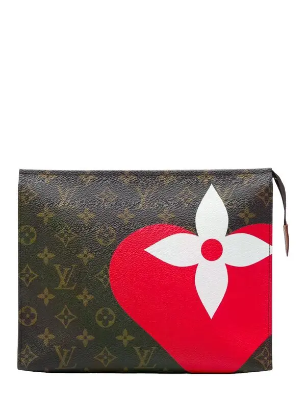 LOUIS VUITTON Monogram Game On Toiletry Pouch 26 Clutch Bag - Brown