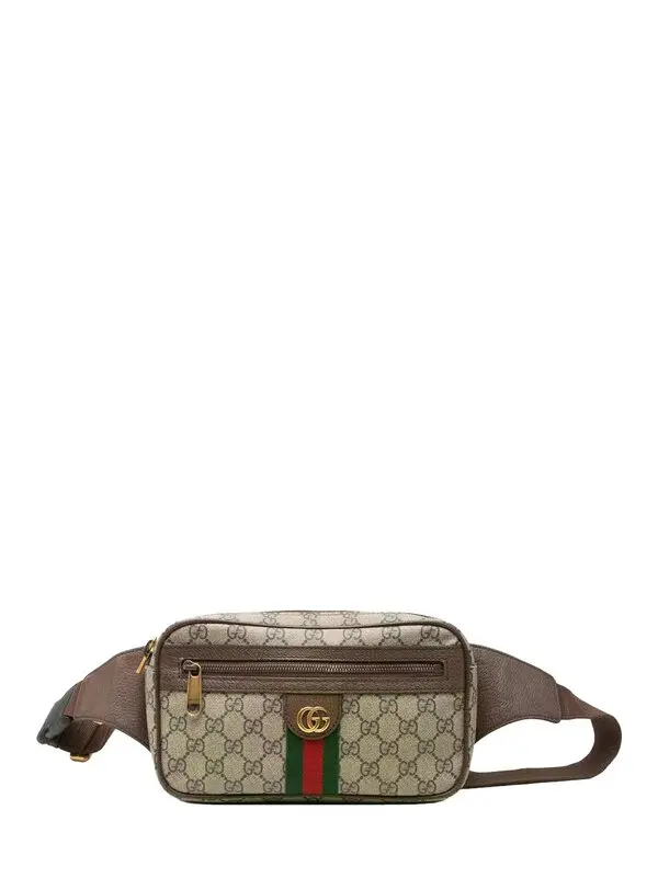 Gucci Ophidia Gg Supreme Web Belt Bag - Neutrals