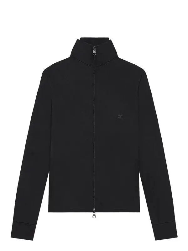 COURREGES Logo-patch Side-stripe Jacket - Black
