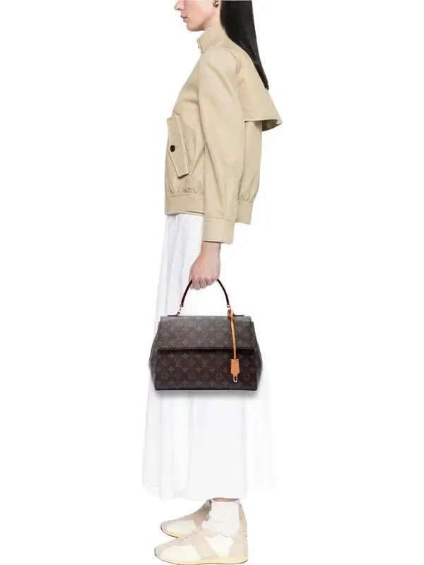 LOUIS VUITTON 2017 Monogram Cluny Mm Satchel - Brown