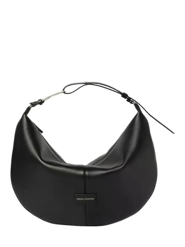 Armani Exchange Grained-effect Shoulder Bag - Black