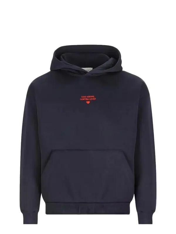 Giada Benincasa Embroidered Hoodie - Blue
