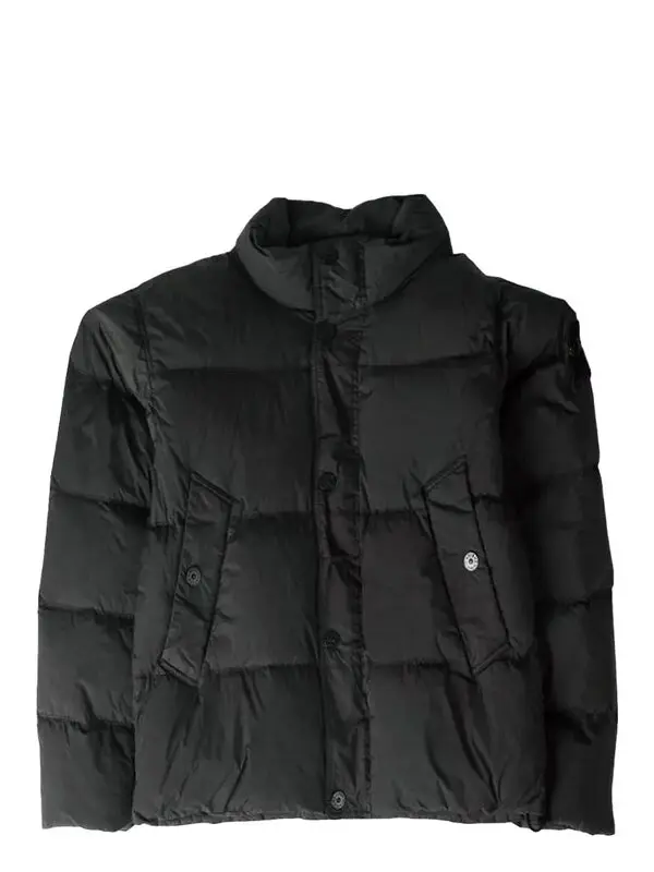 Stone Island 4100109 Crinkle Reps Ny Padded Jacket - Black