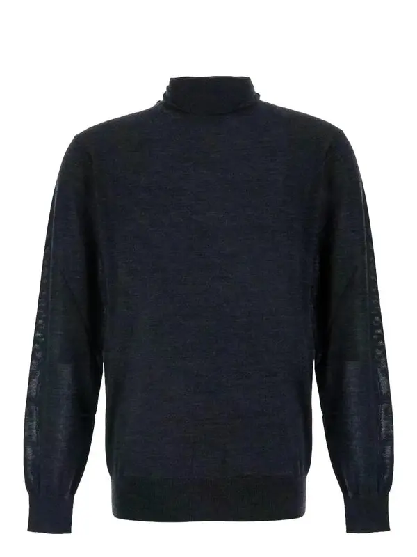 KANGRA Roll Neck Merino Wool Sweater - Grey