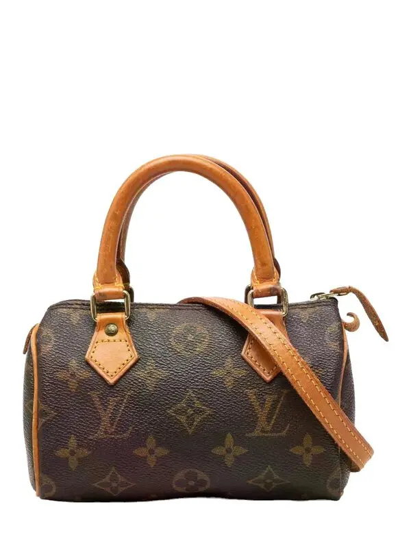 LOUIS VUITTON Nano Speedy Bandouliere Satchel - Brown