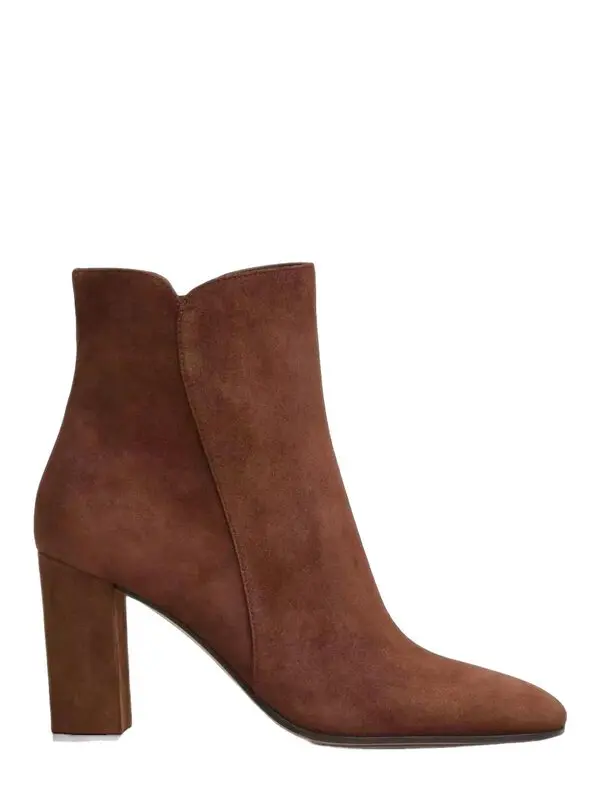 GIANVITO ROSSI Suede Block-heel Ankle Boots - Brown