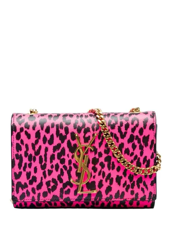 Saint Laurent Small Calfskin Monogram Kate Crossbody Bag - Pink