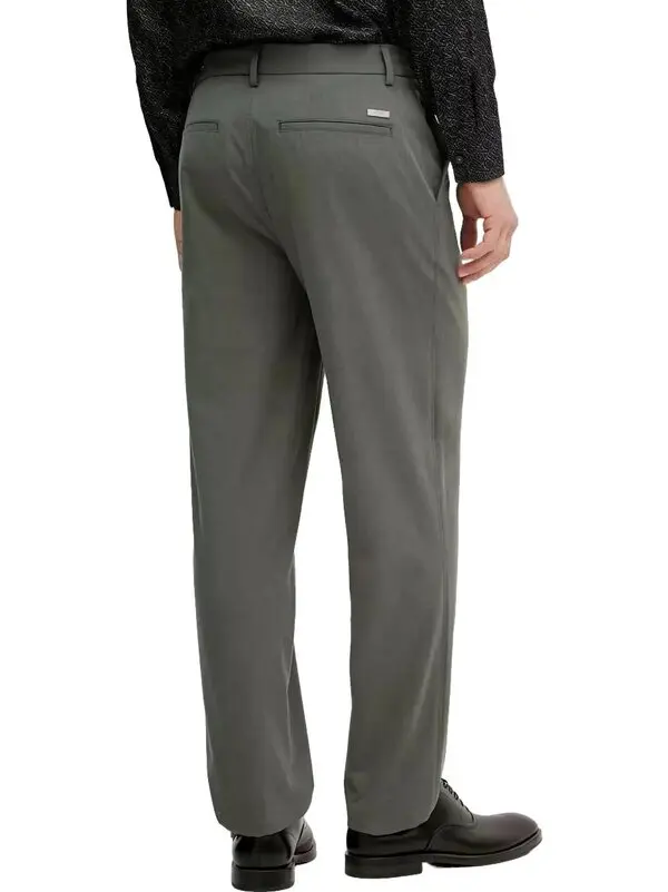 Armani Exchange Logo Plaque Tailored Trousers - Grey