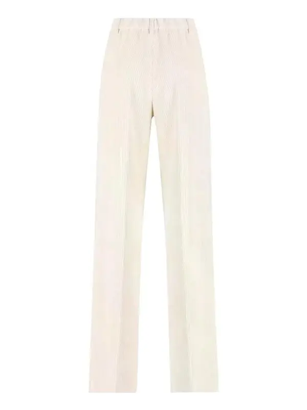 Herno Corduroy Straight-leg Trousers - Neutrals