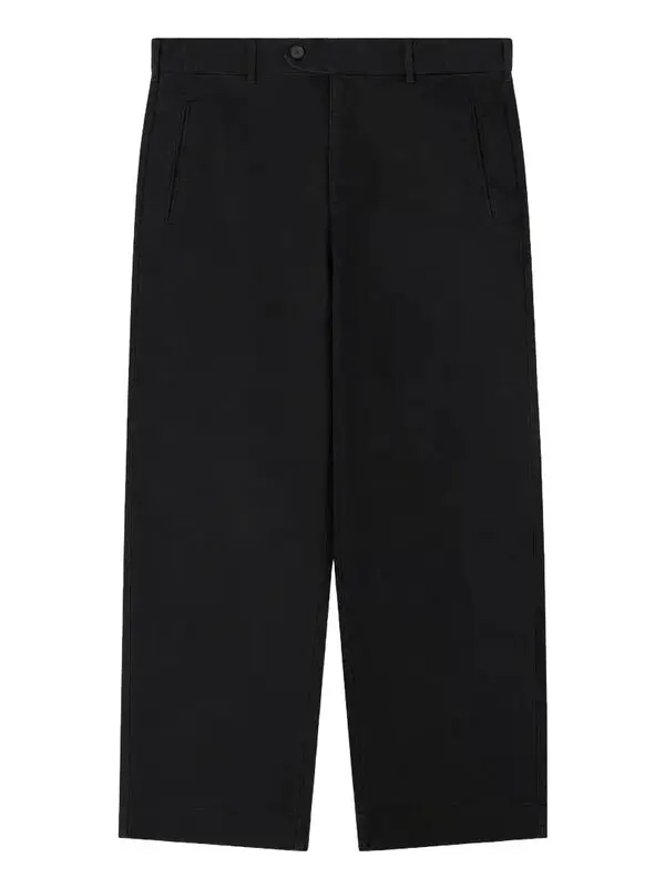 Hugo Straight-leg Cotton Trousers - Black