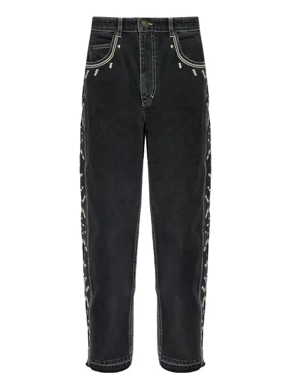 MARANT Jorian Embroidered Jeans - Black