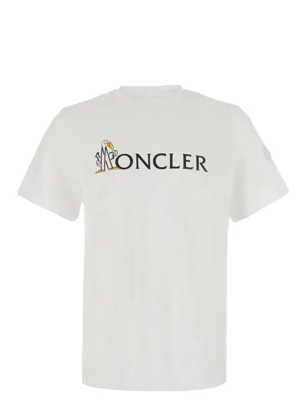 Moncler Logo-print T-shirt - Neutrals