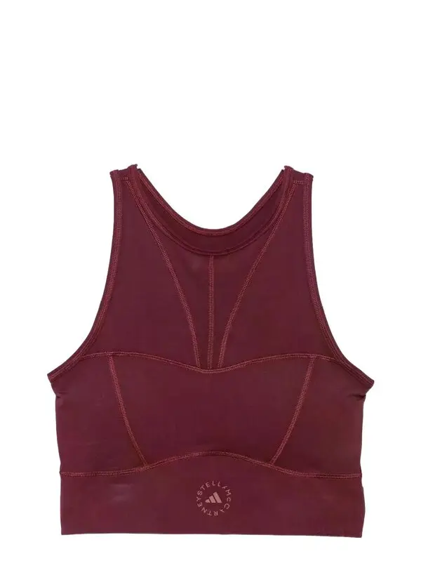 Adidas By Stella McCartney Logo-print Cut-out Crop Top - Red