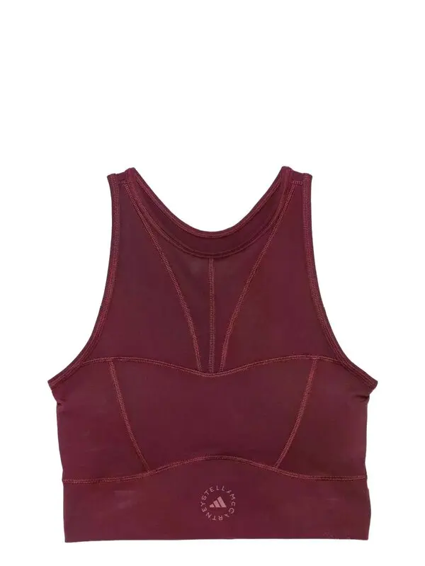 Adidas By Stella McCartney Logo-print Cut-out Crop Top - Red
