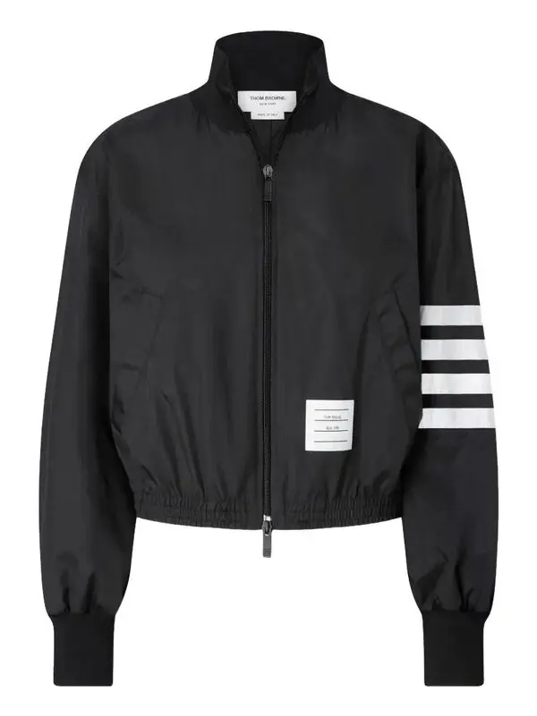 Thom Browne Ripstop 4-bar Track Jacket - Black