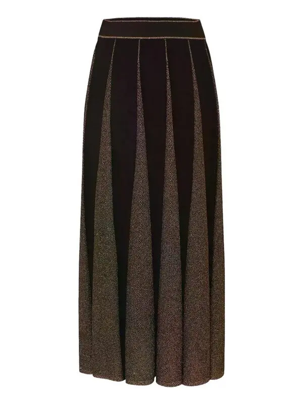 Zimmermann Valiant Metallic-thread Midi Skirt - Black
