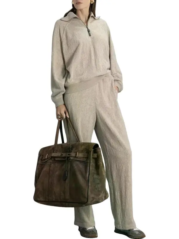 Brunello Cucinelli Lace-knit Track Pants - Neutrals