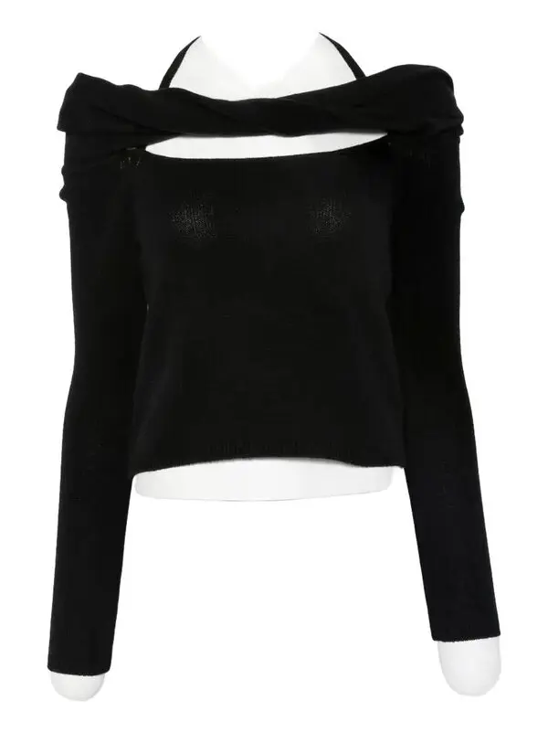 Simkhai Cambria Off-shoulder Sweater - Black