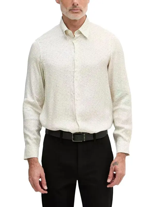 Armani Exchange All-over Logo Shirt - Neutrals