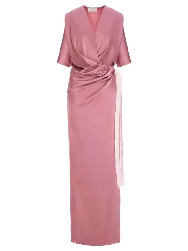 V:PM ATELIER Samantha Wrap-style Maxi Dress - Pink