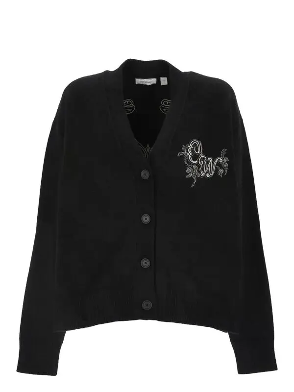 Off-White Embroidered Arrows Cardigan - Black