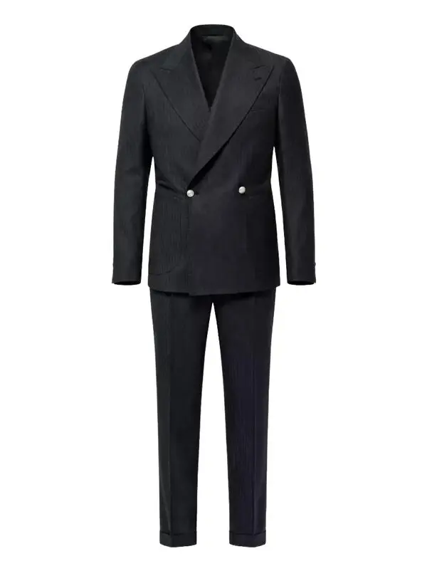 FRANZESE COLLECTION Dior Double-breasted Suit - Black