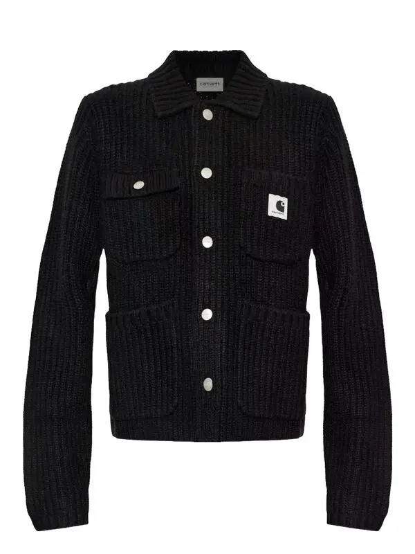 Carhartt Work In Progress Michigan Ribbed-knit Cardigan - Black