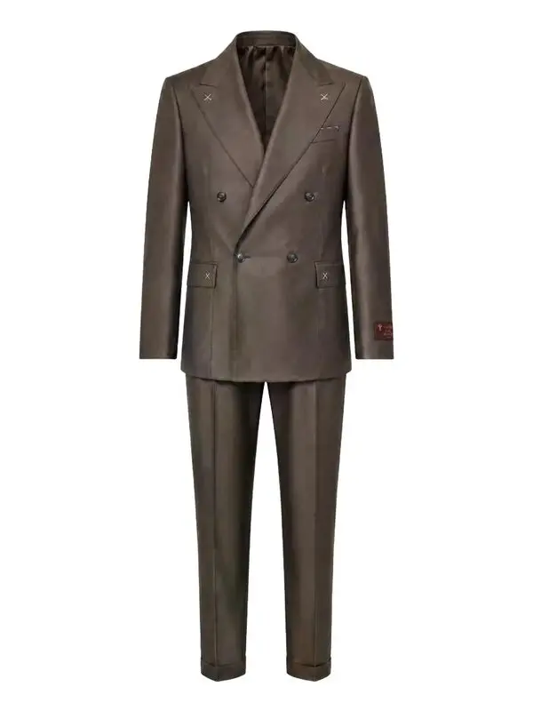 FRANZESE COLLECTION Rolls Royce Double-breasted Suit - Brown