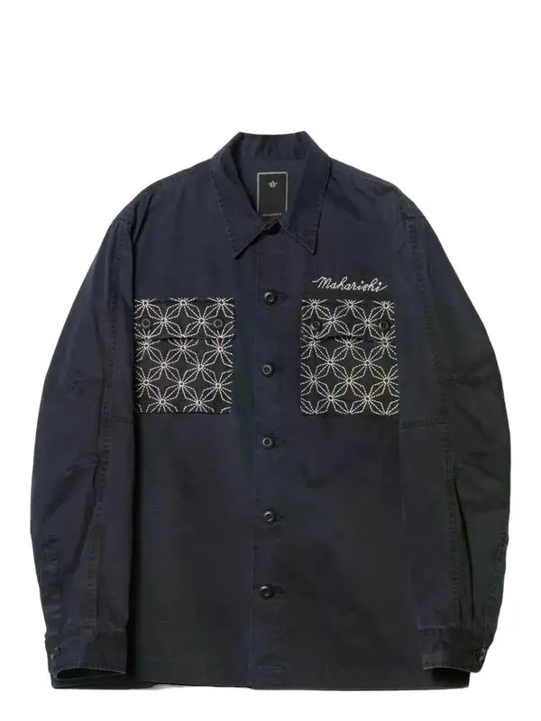 MAHARISHI Sashiko Embroidered Ripstop Shirt - Blue