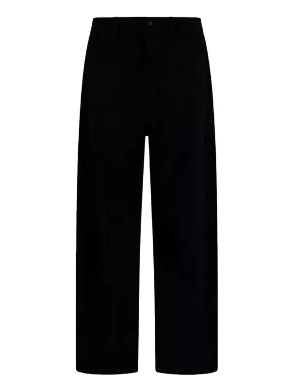 Herno Corduroy-effect Straight Trousers - Black