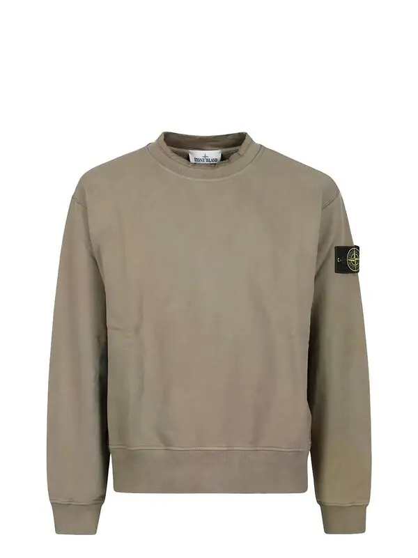 Stone Island 6100022 Brushed Organic-cotton Fleece Sweatshirt - Green