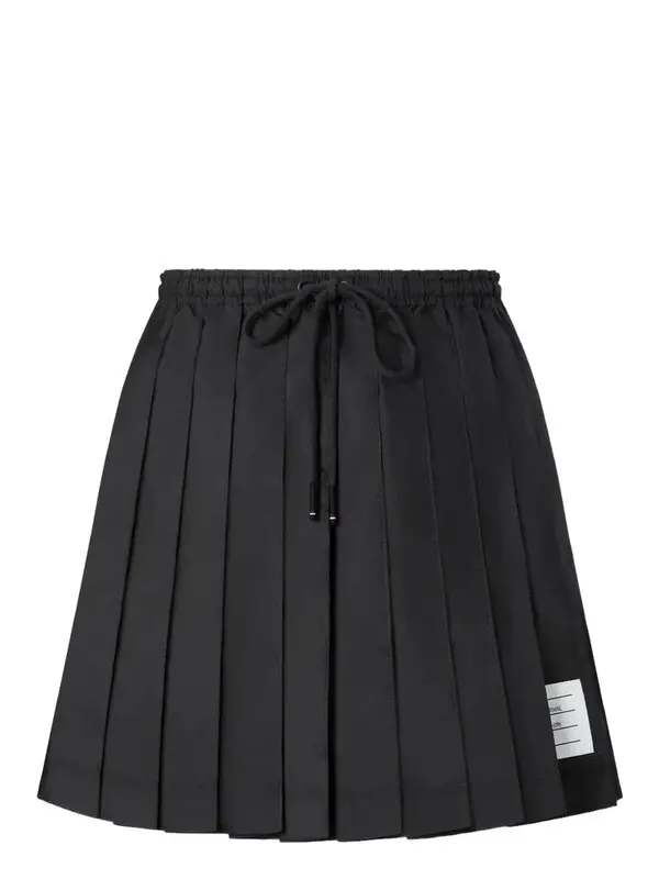 Thom Browne Ripstop Pleated Mini Skirt - Black