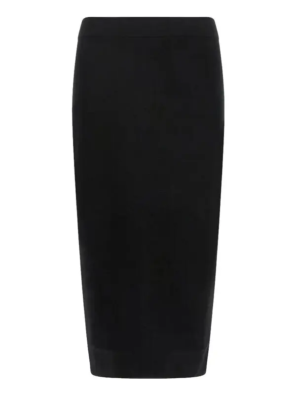 Max Mara Gamma Knit Midi Skirt - Black