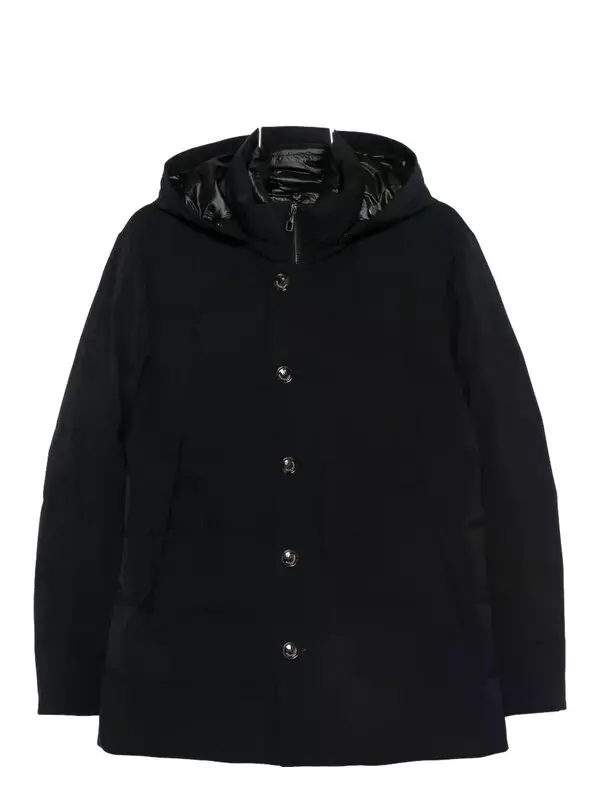 MONTECORE Hooded Button-up Jacket - Black