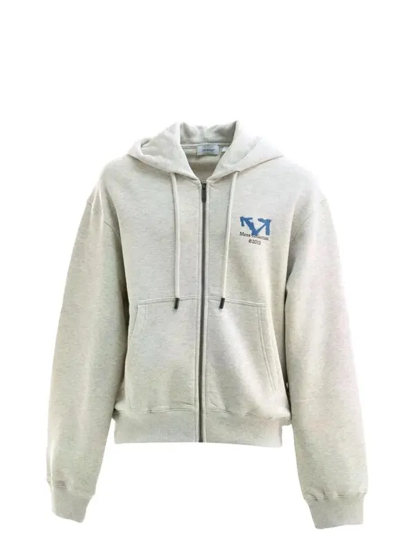 Off-White Half Arrow Regular Zip Hoodie - Grey