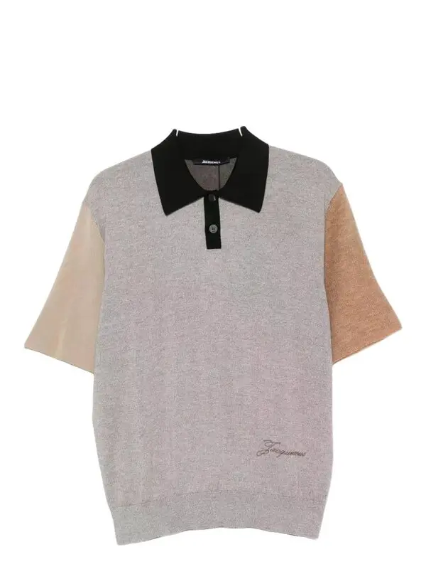 Jacquemus Colour-block Polo Sweater - Grey