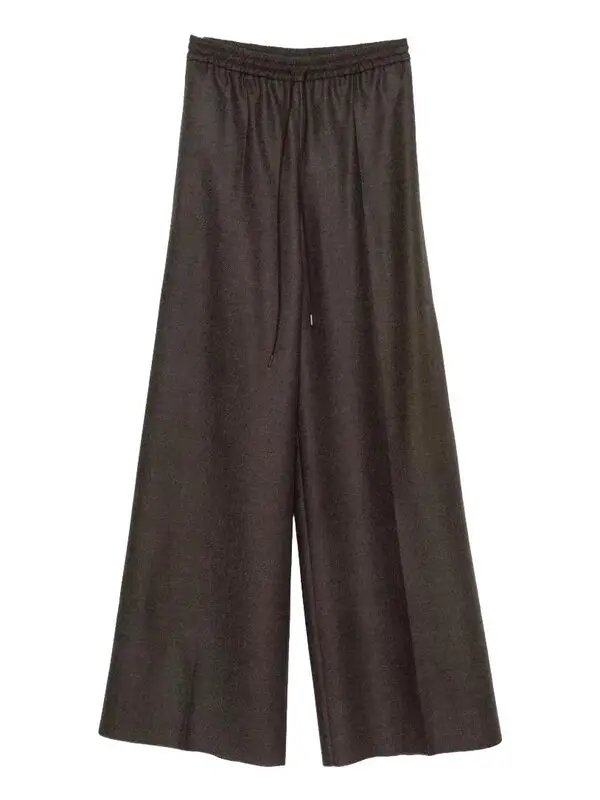 Max Mara Drawstring Wide-leg Trousers - Brown