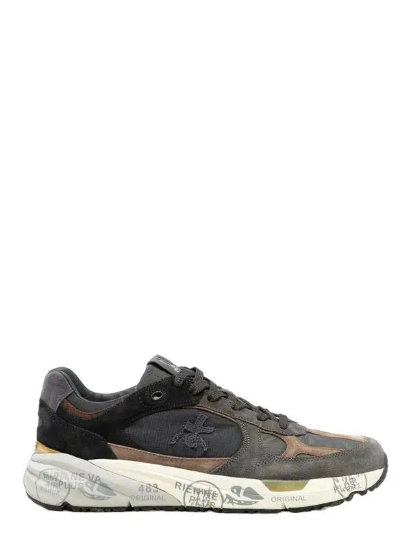 Premiata Mase Panelled Leather Sneakers - Grey