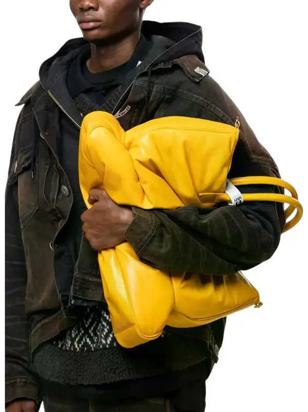 Mihara Yasuhiro Pucker Puffer Tote Bag - Yellow