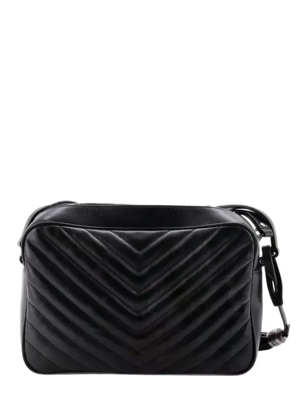Saint Laurent Lou Camera Bag Matelassé Chevron Leather Small Crossbody Bag - Black