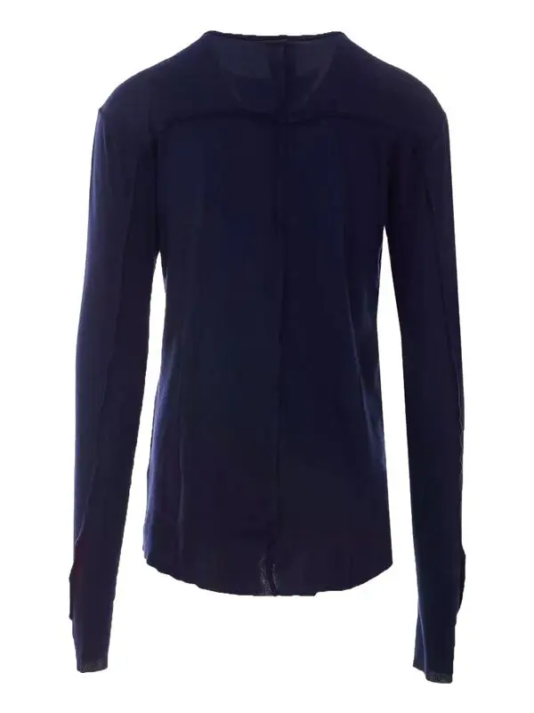 THOM KROM Eclipse Exposed-seam Thumb-slot T-shirt - Blue
