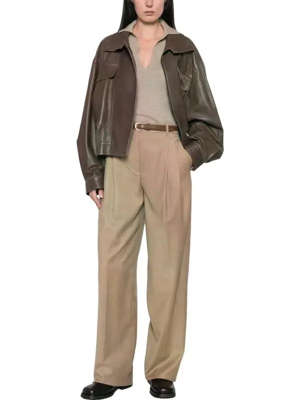 Max Mara Pleated Wide-leg Trousers - Neutrals
