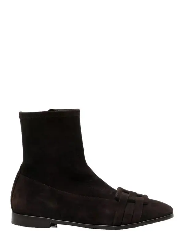 TRUMAN´S Woven Detail Ankle Boots - Brown