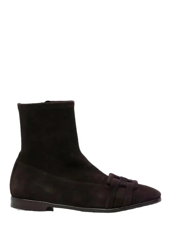 TRUMAN´S Woven Detail Ankle Boots - Brown